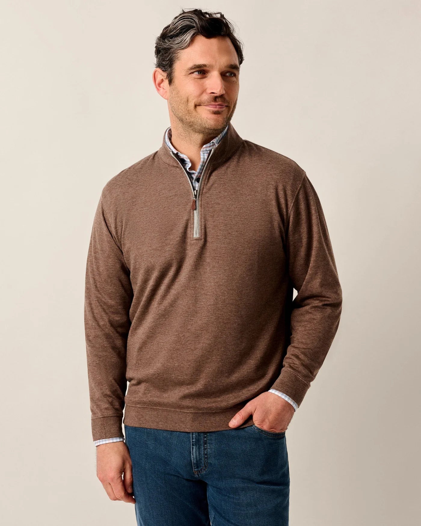 Sully 1/4 Zip Pullover in Grizzly by Johnnie-O – Logan's of Lexington