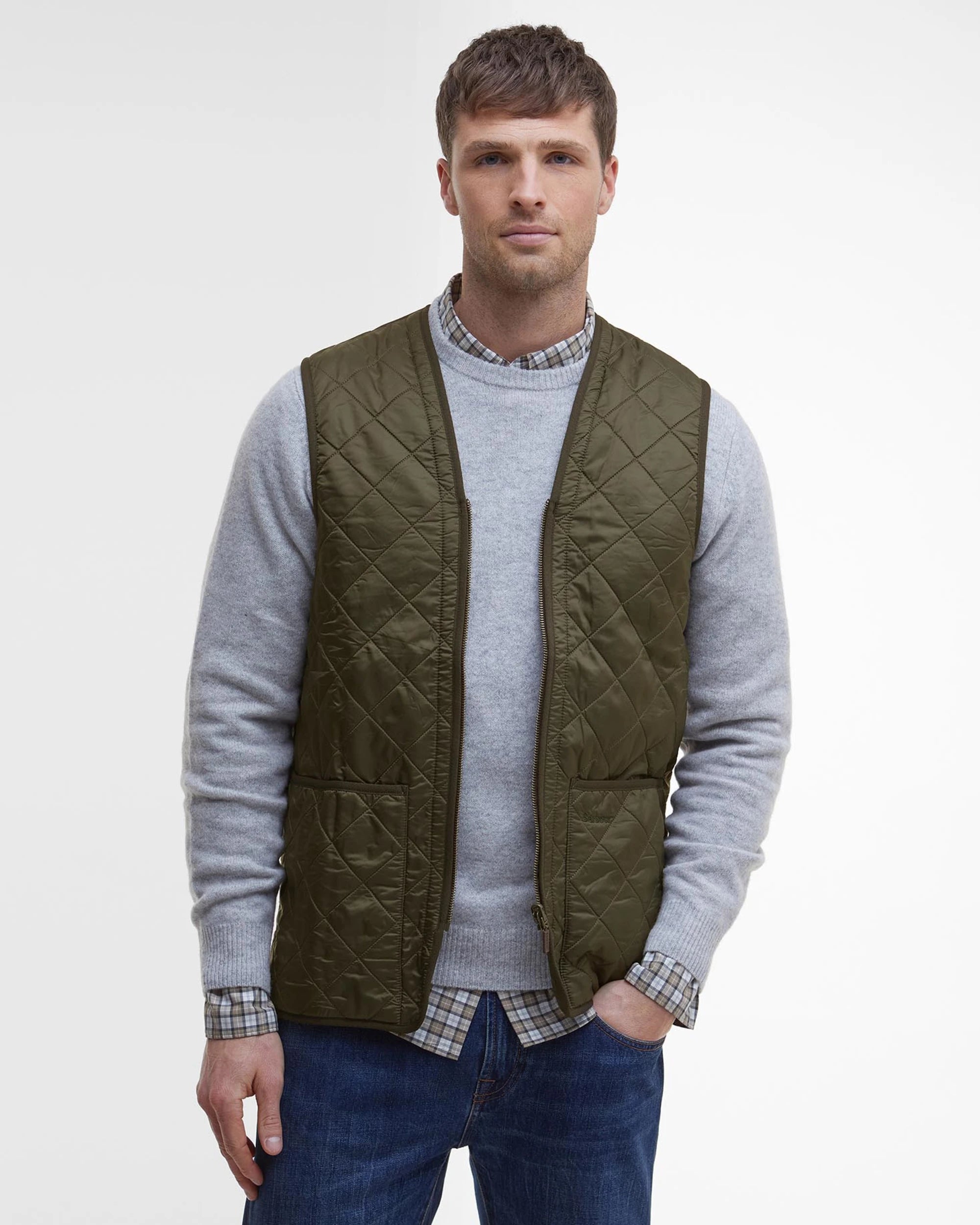 Polarquilt Zip-In Liner in Olive by Barbour – Logan's of Lexington